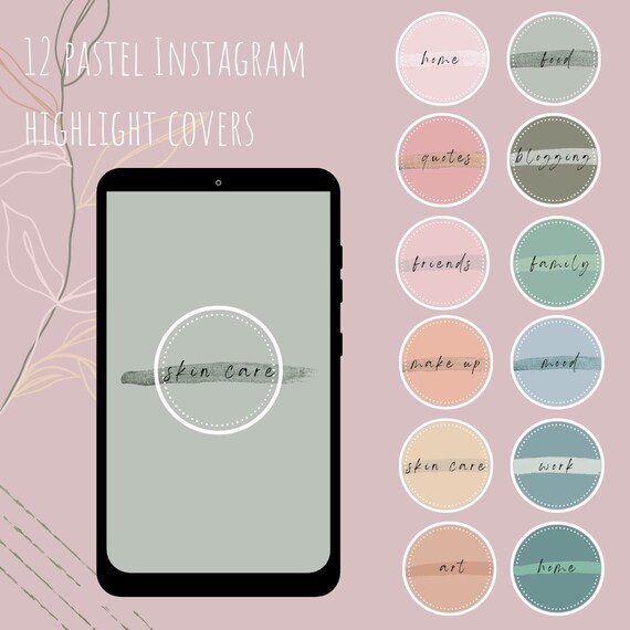 Lifestlye Instagram Highlight Covers Pastel Instagram Icons | Etsy
