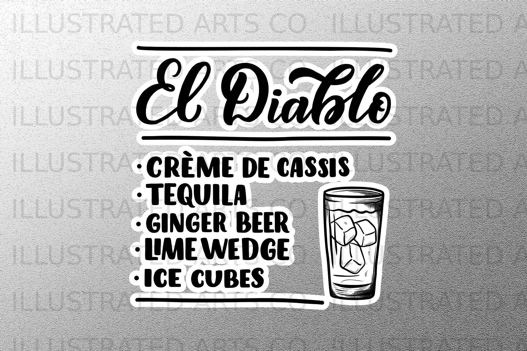 El Diablo Recipe Svg, Cocktail Svg, Png, Jpg, Pdf, Eps, Dxf Alcohol ...