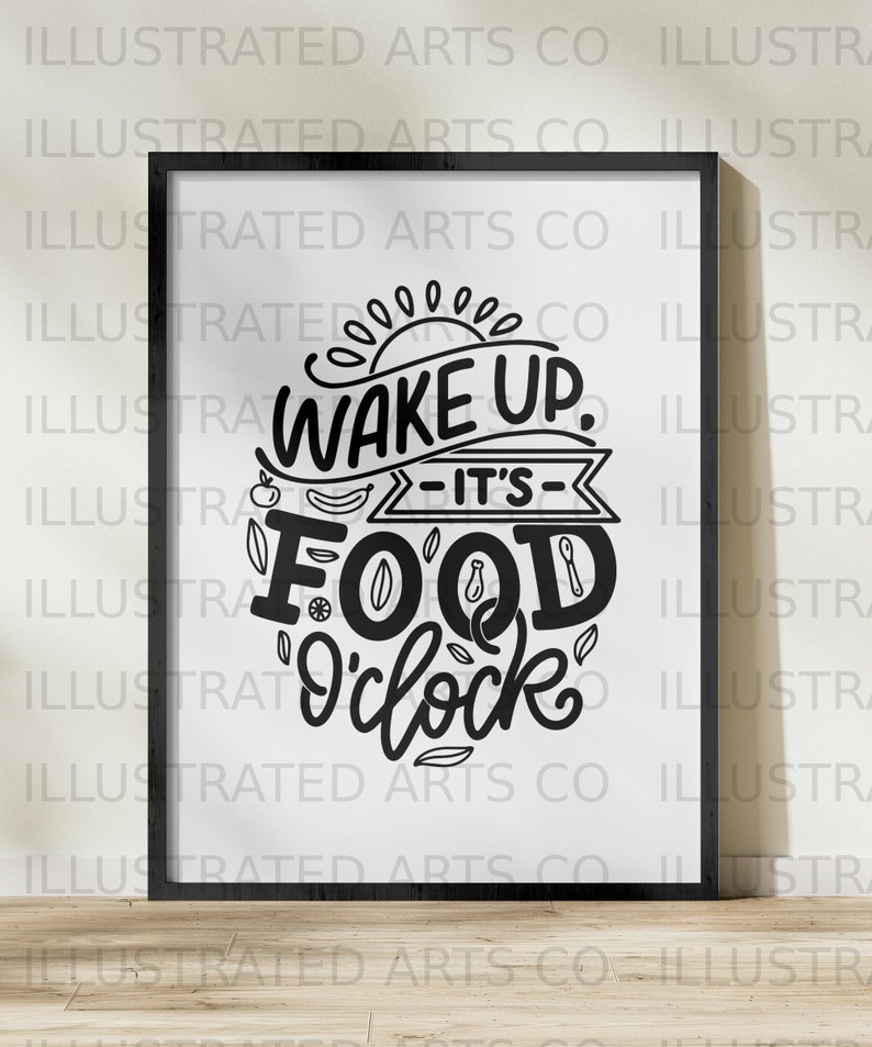 Wake up It's Food O'clock Svg Cooking Svg Png Pdf - Etsy