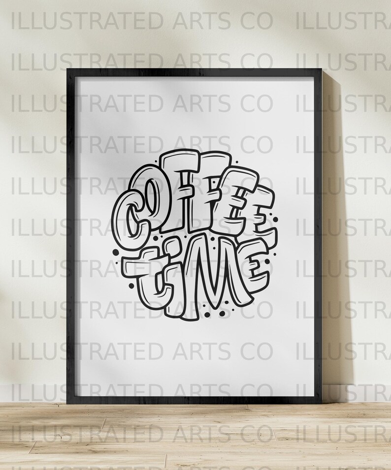 Coffee Time Svg Coffee Svg Png Pdf Eps Dxf Vector - Etsy