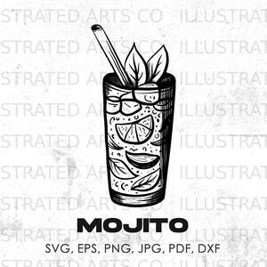Mojito Svg, Drink Svg, Png, Jpg, Pdf, Eps, Dxf Alcohol, Clipart ...