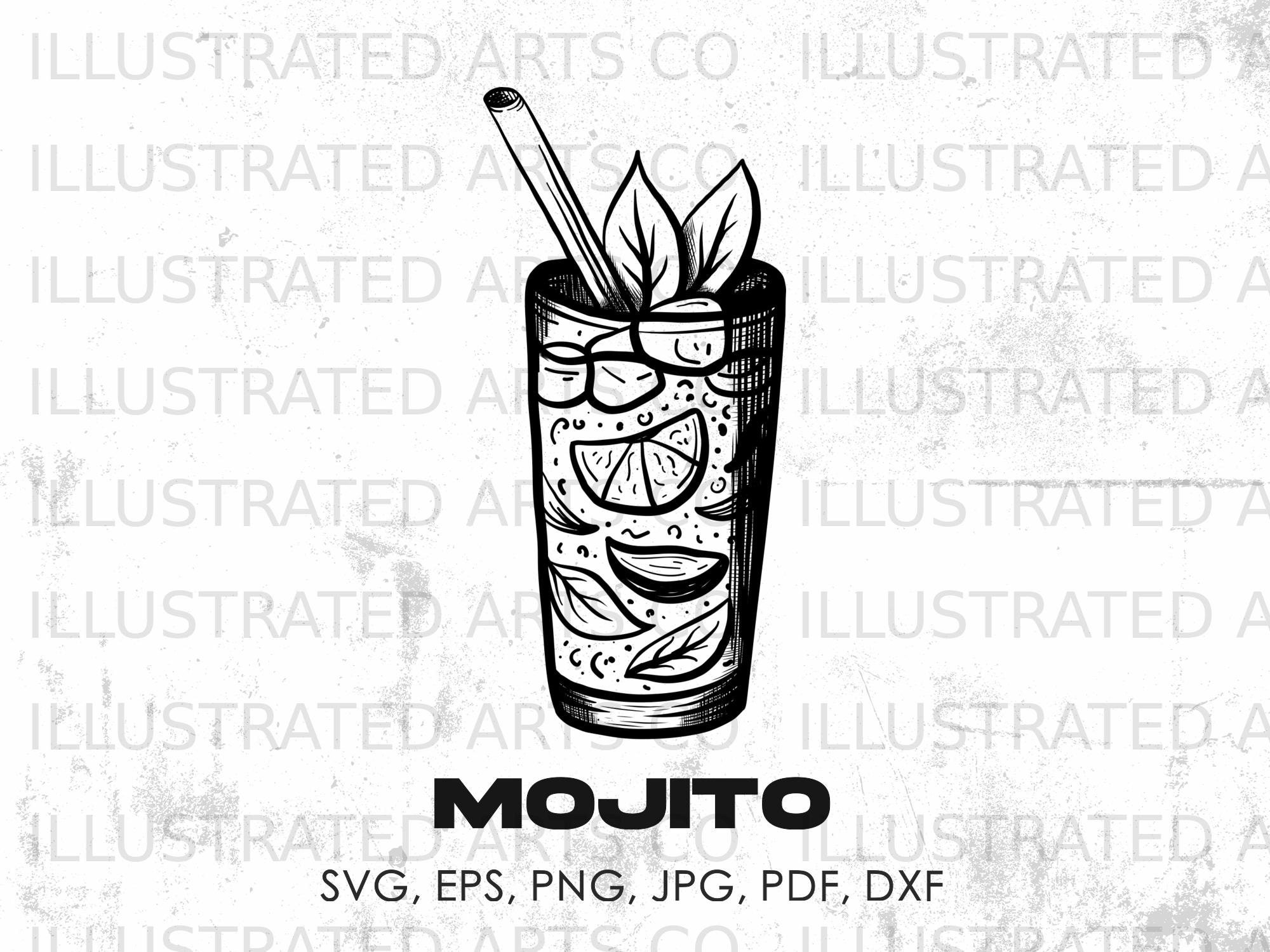 Mojito Svg, Drink Svg, Png, Jpg, Pdf, Eps, Dxf Alcohol, Clipart ...