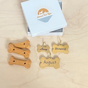 Dog Bone Shaped Engraved Dog Tag Gold Stainless Steel - Etsy