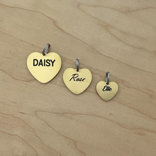 Heart Dog Tag - Etsy