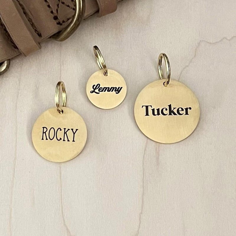 Custom Golden Name Tag - Etsy