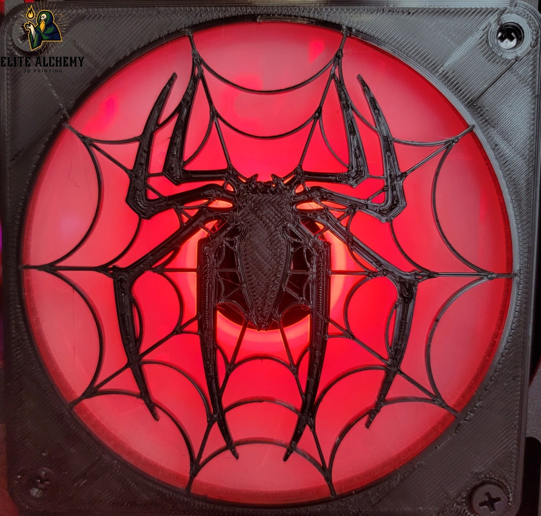 3D Printed Spider PC Fan Grill: Themed Fan Cover - Etsy