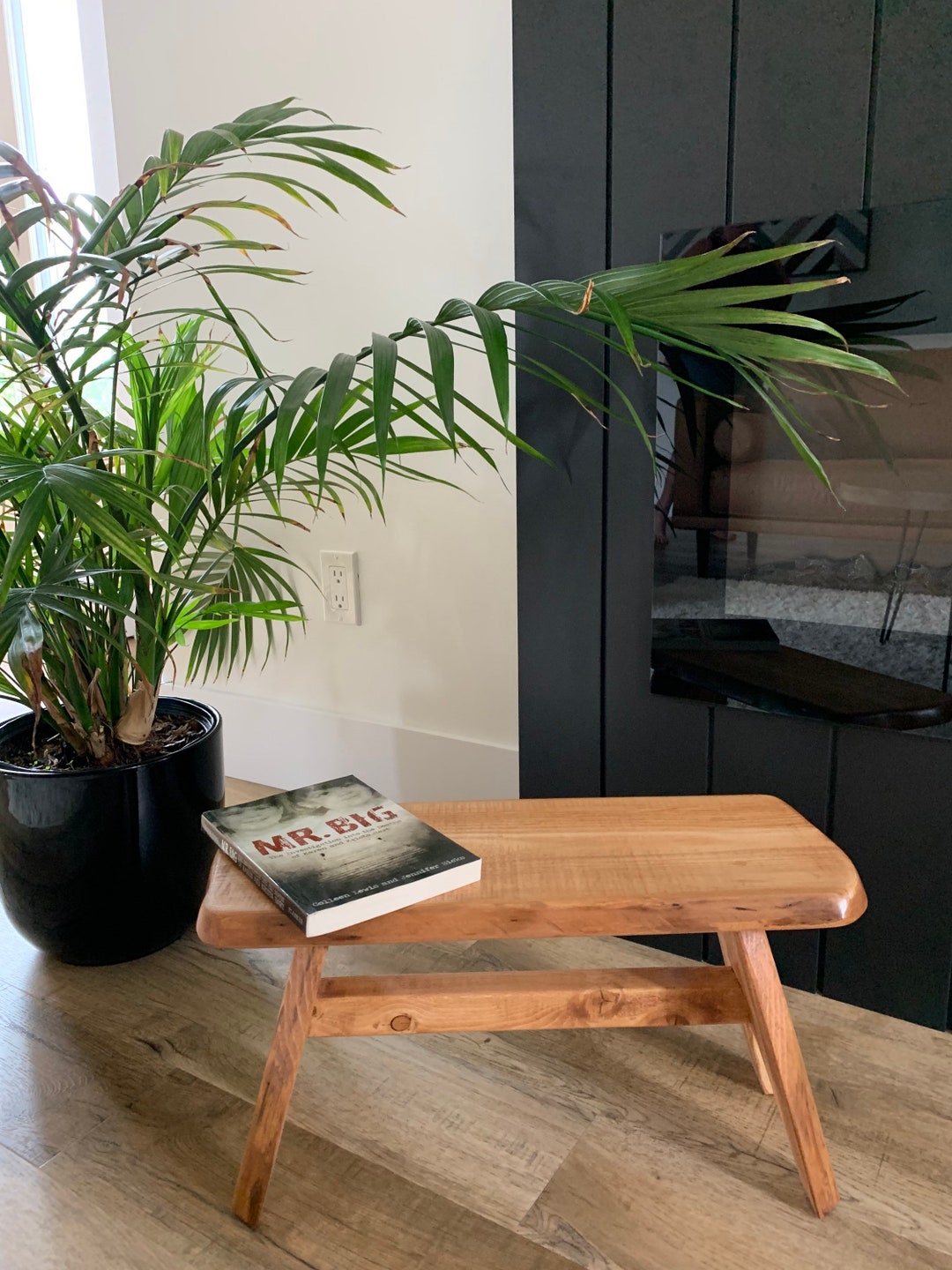 Wooden Stool | Minimal Rustic | Natural Plant Riser Stand - Etsy