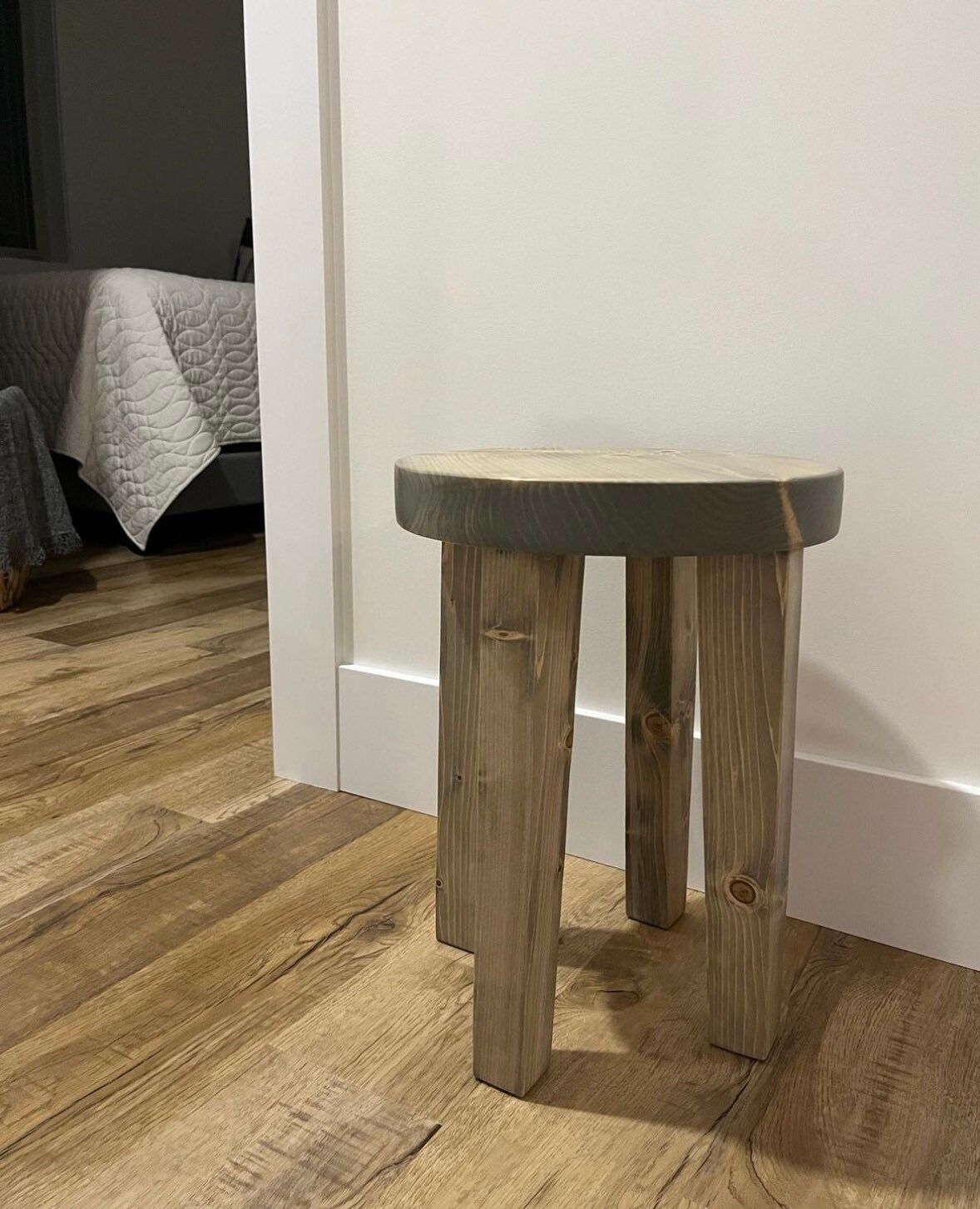 Wooden Stool | Minimal Handmade Decor - Etsy