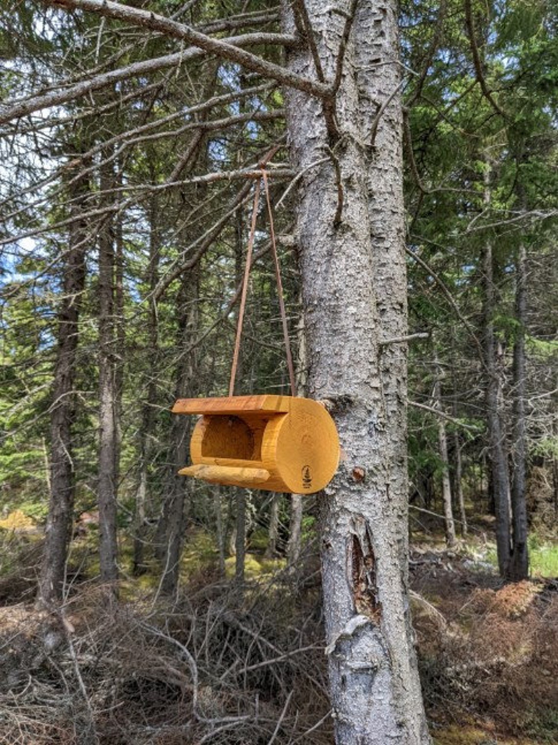 Log Bird Feeder Natural Reclaimed Wood - Etsy