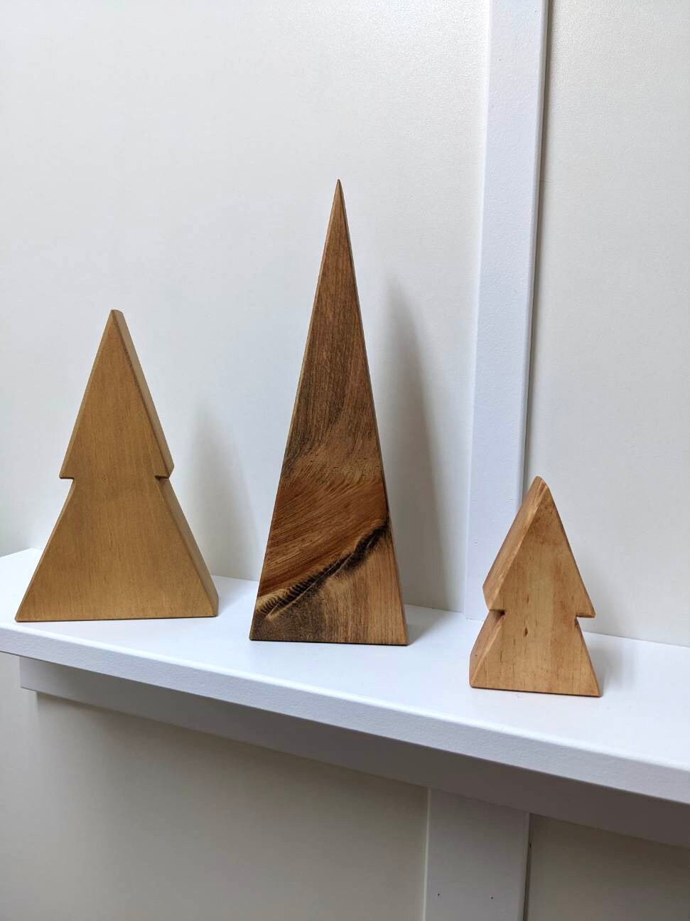 Wooden Trees | Handmade Pine Trees | Rustic Decor | Winter Holiday ...