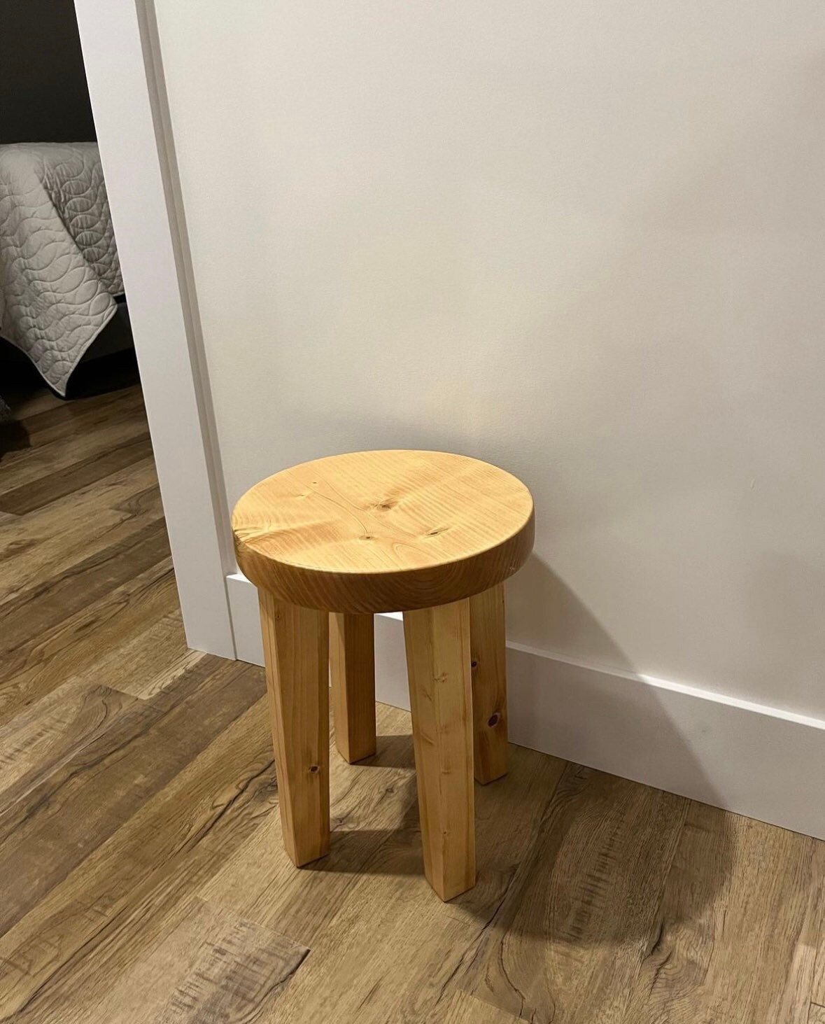 Wooden Stool Minimal Handmade Decor - Etsy