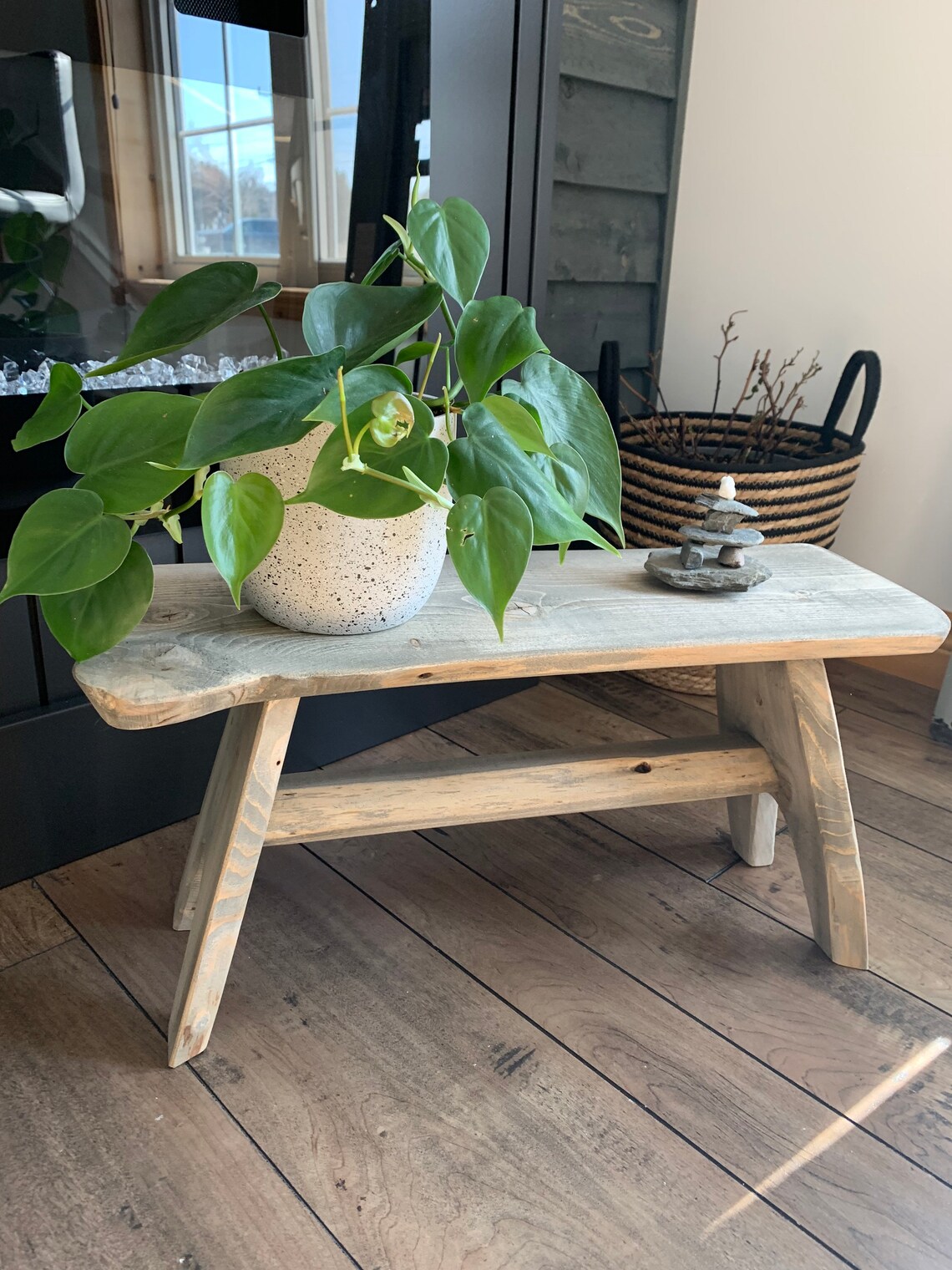 Wooden Stool Minimal Rustic Natural Plant Riser Stand - Etsy