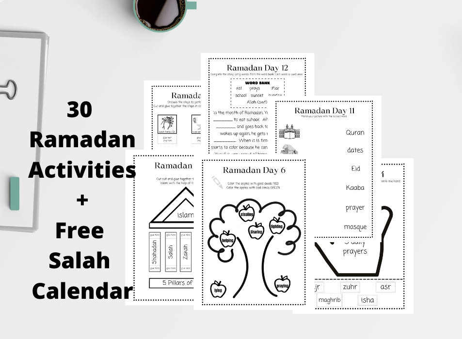 30 Days of Ramadan Printable Activity Workbook for Kids + FREE Salah ...