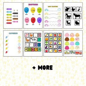 Preschool Busy Book Digital Download PDF 18 Fun Learning Activities for ...