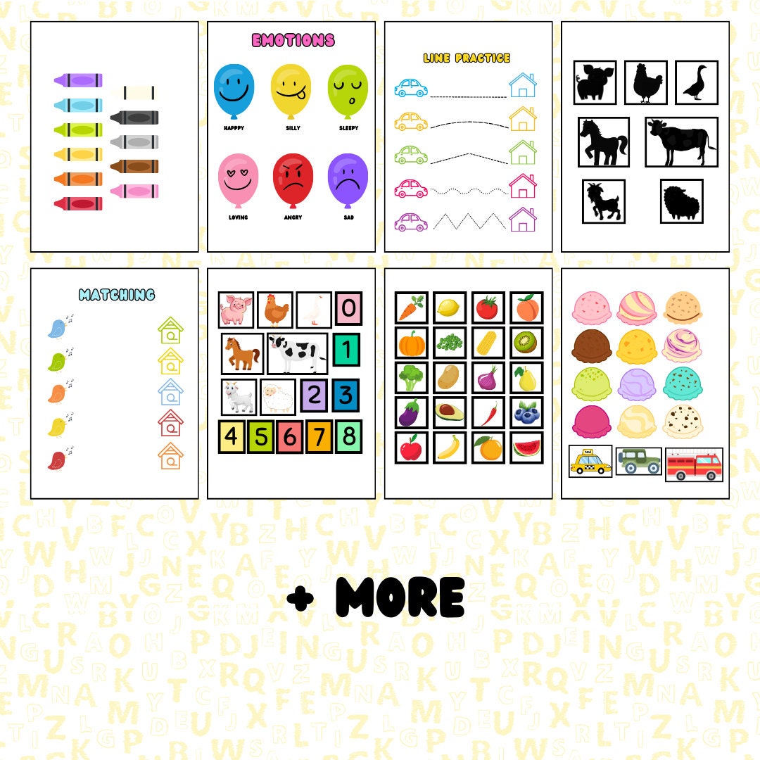 Preschool Busy Book Digital Download PDF 18 Fun Learning Activities for ...