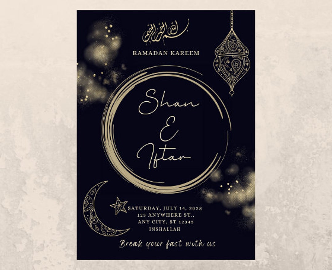 Canva Editable Iftar Party Ramadan Party Invitation Digital Download - Etsy