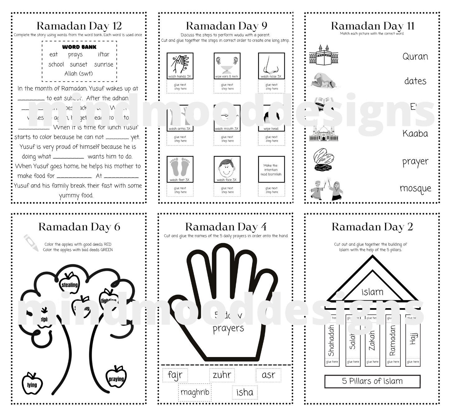 30 Days of Ramadan Printable Activity Workbook for Kids + FREE Salah ...