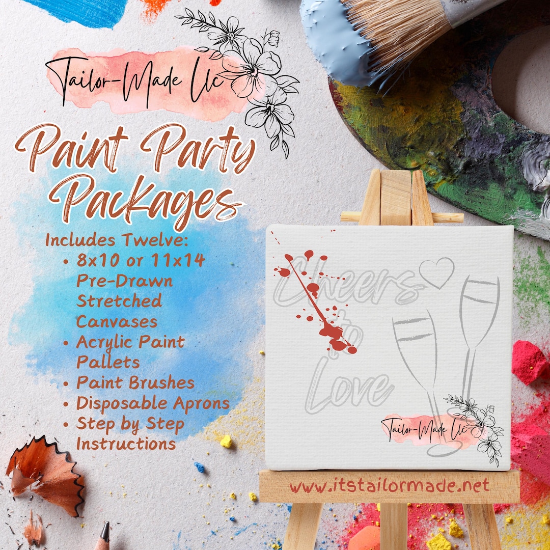 Cheers to Love - Paint Party Package - Etsy