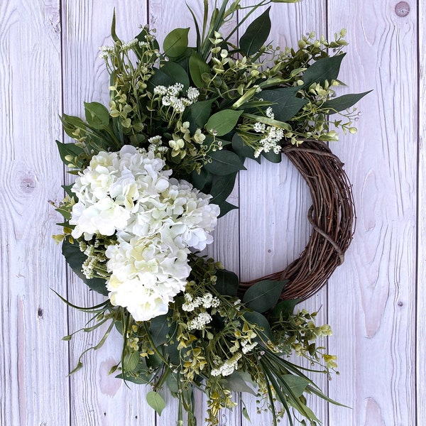 White Flower Wreath - Etsy