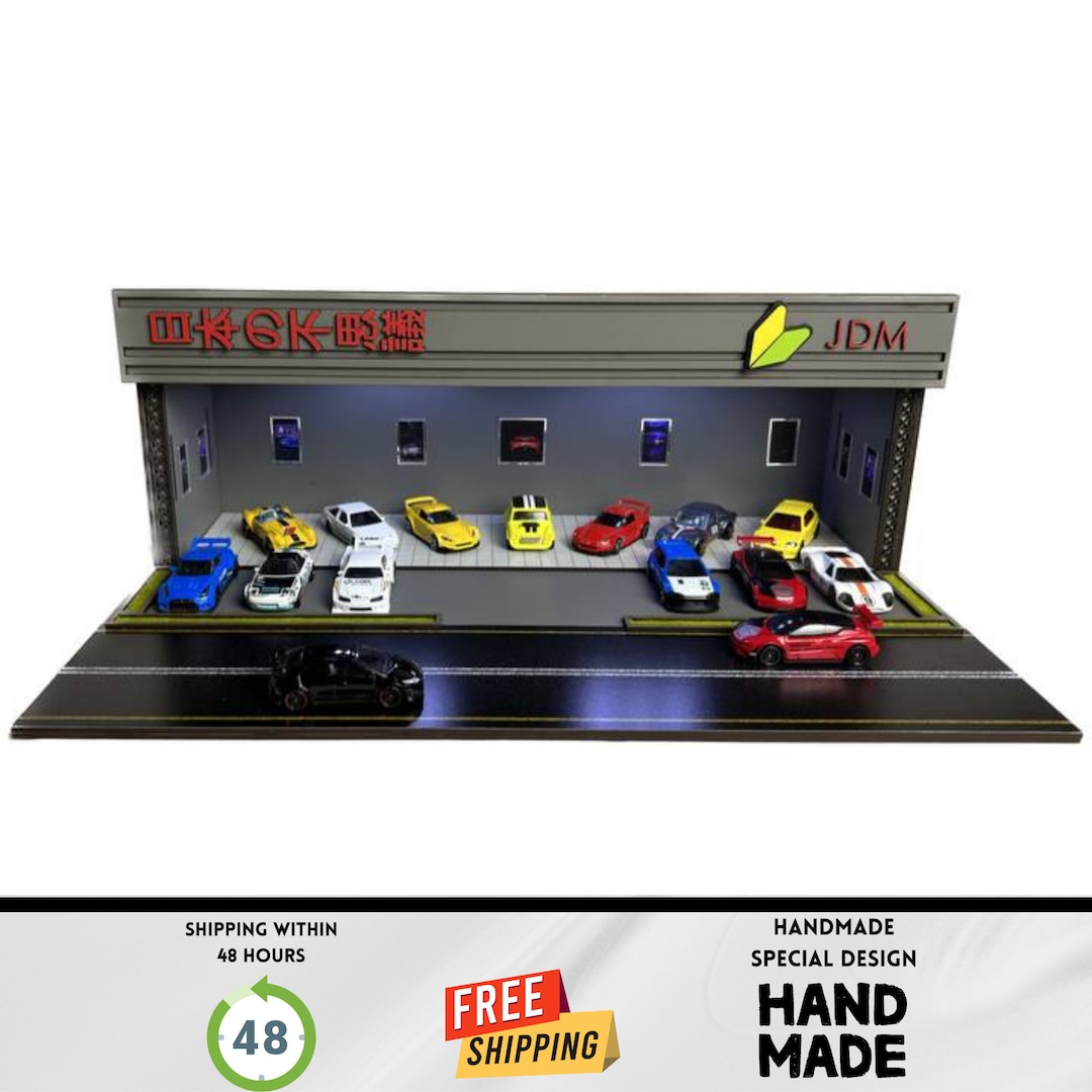 Car Parking Diorama for Diecast Vehicles. Diorama Solido Norev Kyosho ...