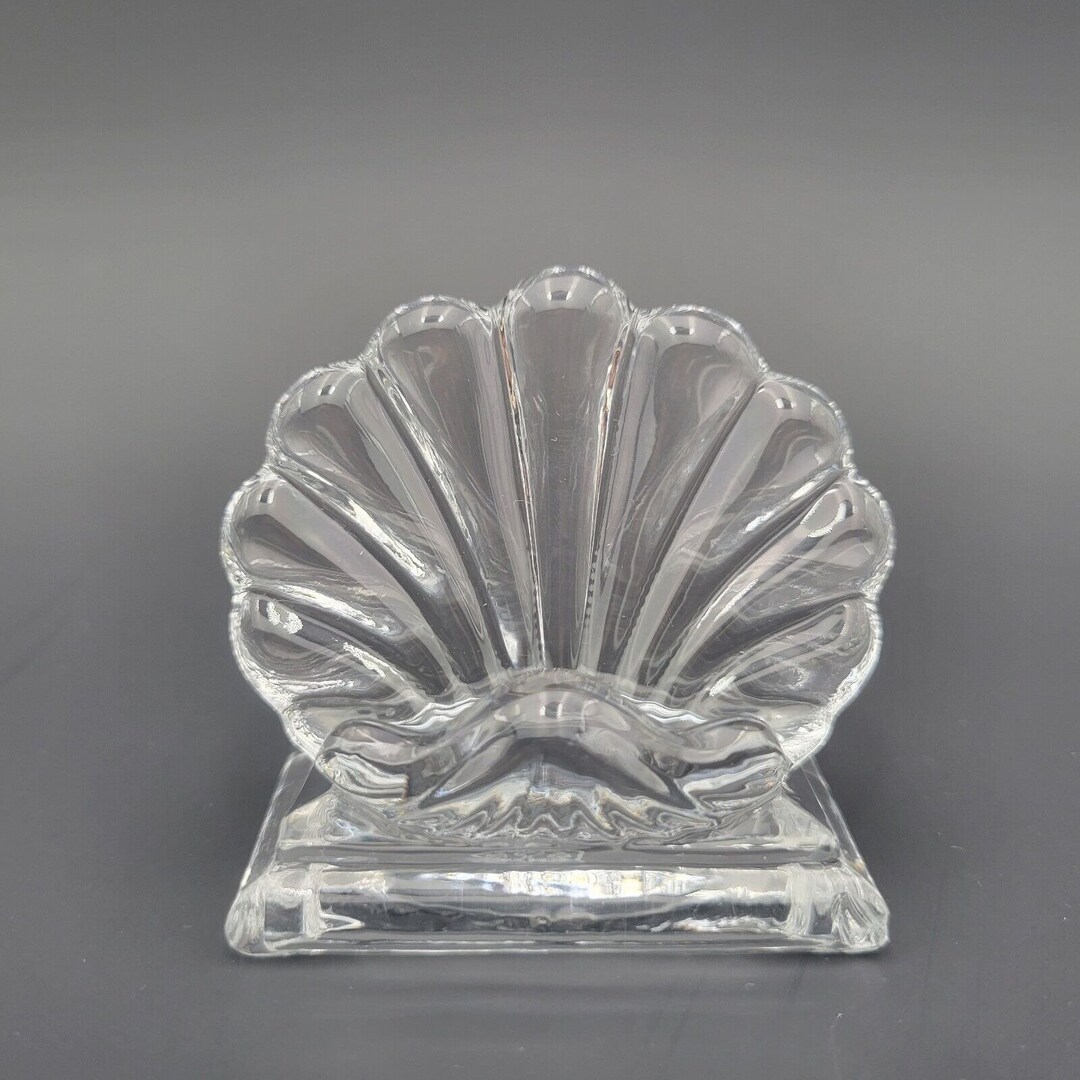 Baccarat BAMBOUS Crystal Sea Shell Shape Place Card Holder - Etsy