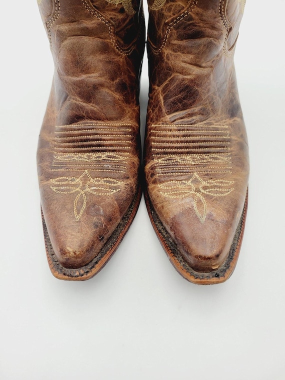 Justin Men Boots 6B Bent Rail Western Puma Tan Pointe… - Gem