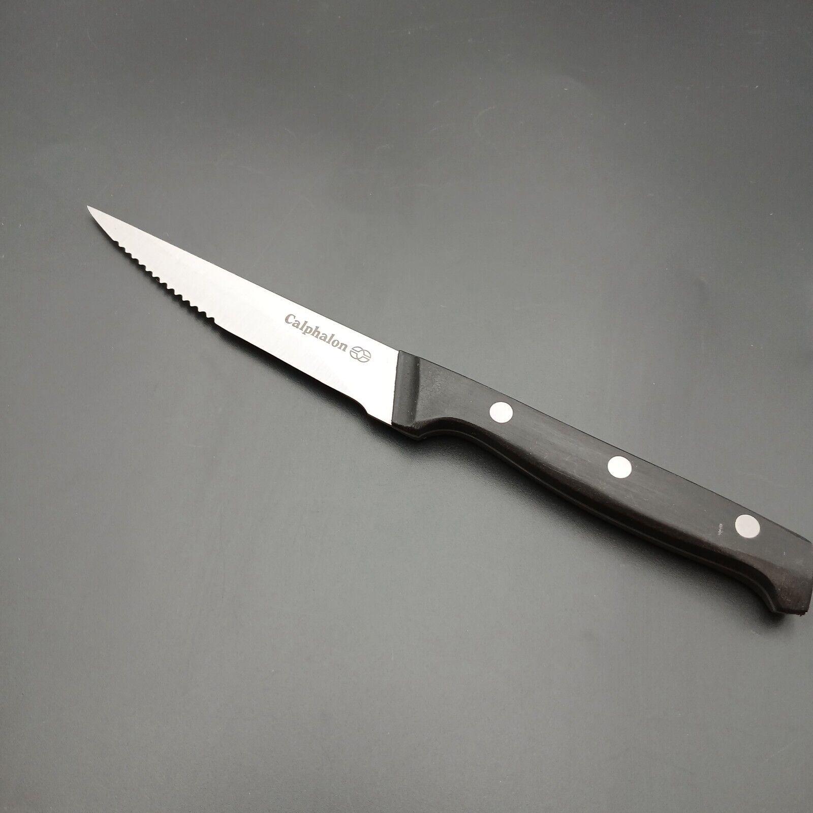 Set of 4 Calphalon CLASSIC 4.5 Serrated Stainless STEAK Knife W/ 3 ...