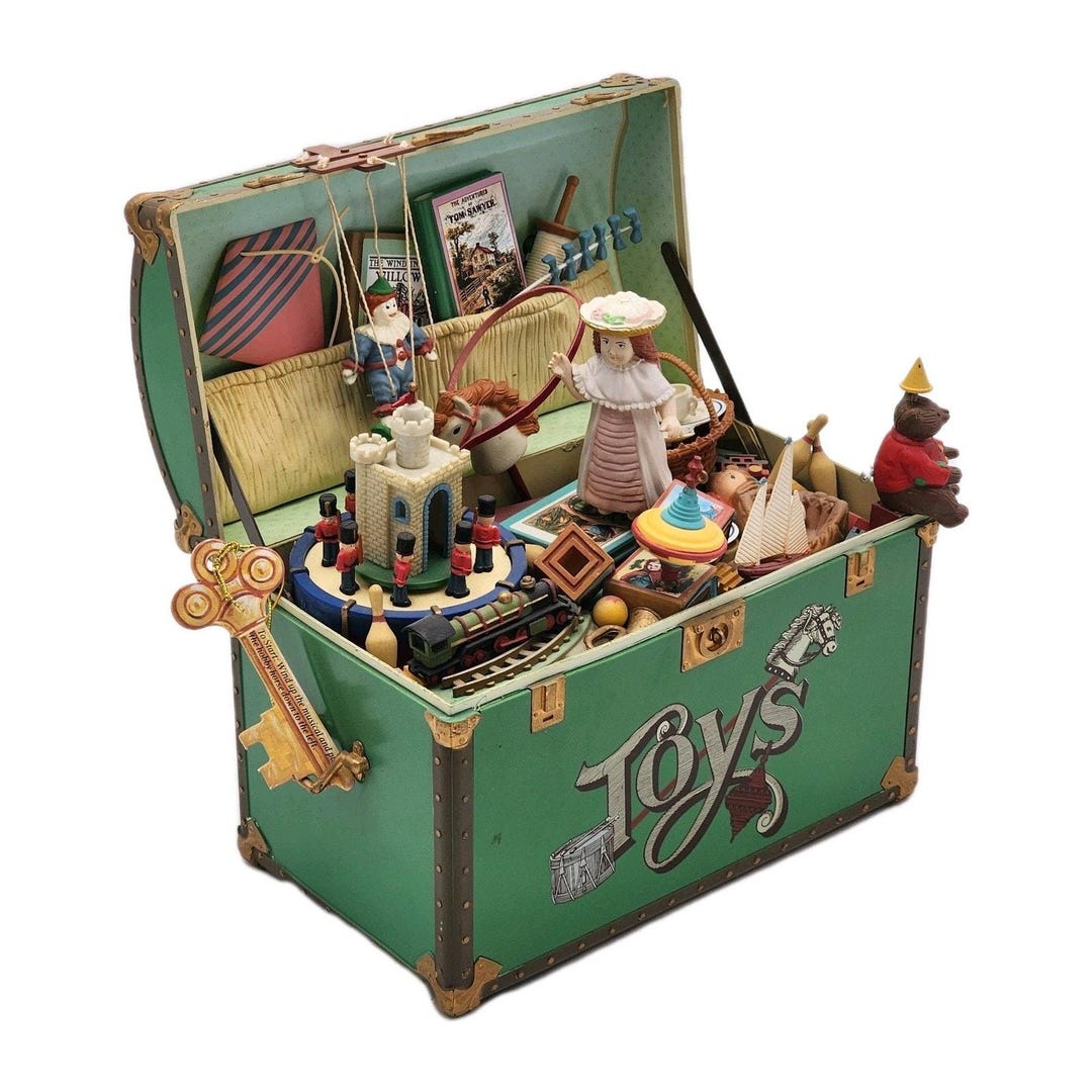Vintage 1986 Enesco Toy Symphony Animated Musical Treasure Chest of ...