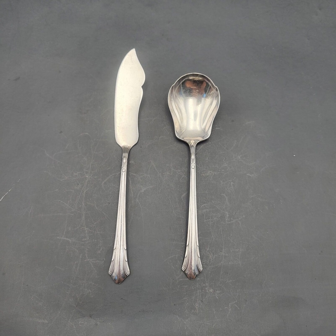 Vintage Gorham 'lady Caroline' Silverplate Butter Knife & Sugar Spoon ...