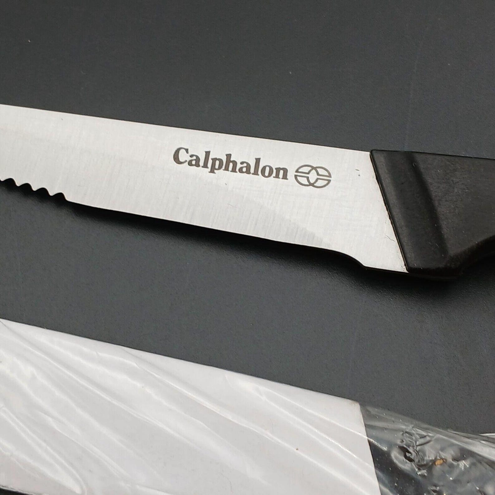 Set of 4 Calphalon CLASSIC 4.5 Serrated Stainless STEAK Knife W/ 3 ...