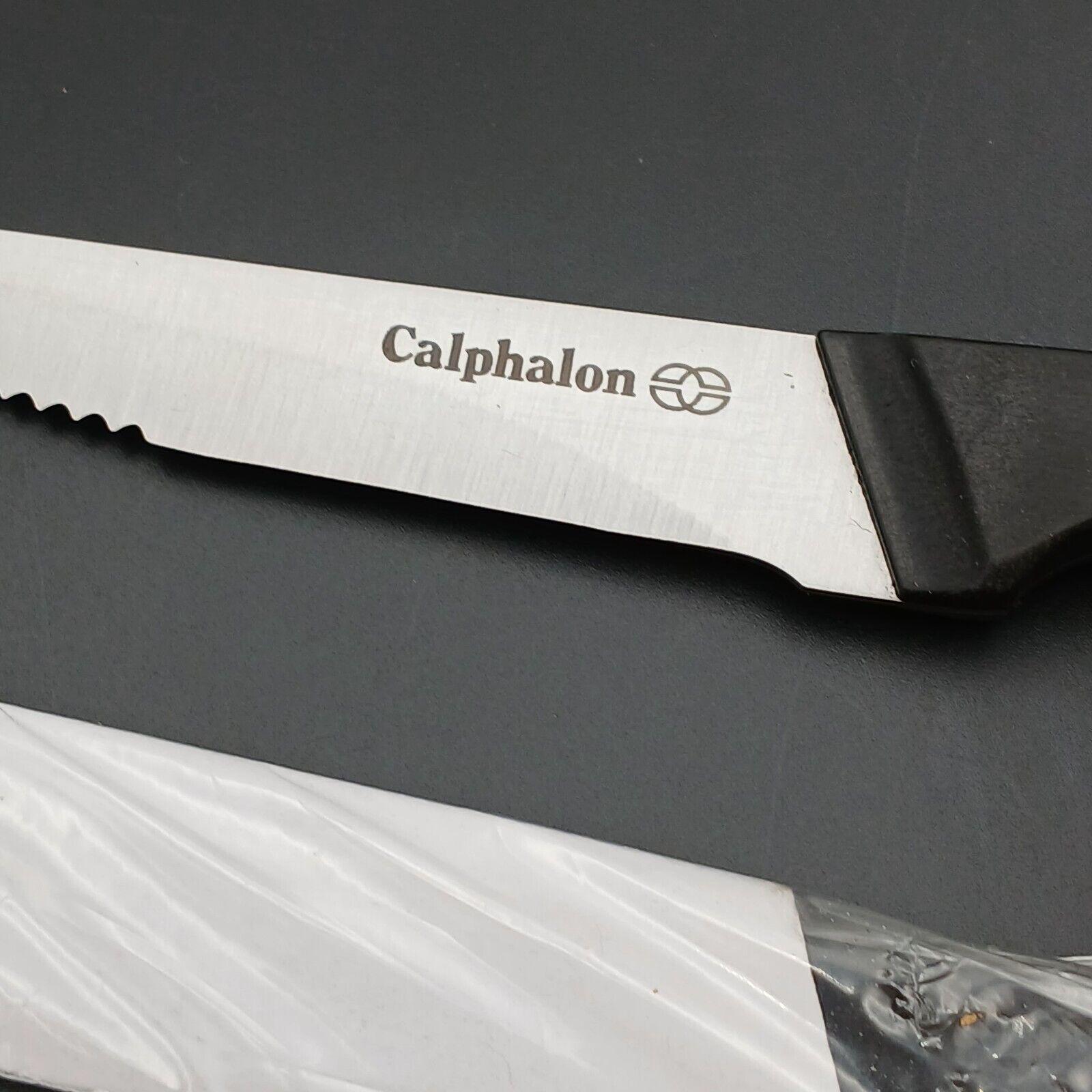 Set of 4 Calphalon CLASSIC 4.5 Serrated Stainless STEAK Knife W/ 3 ...