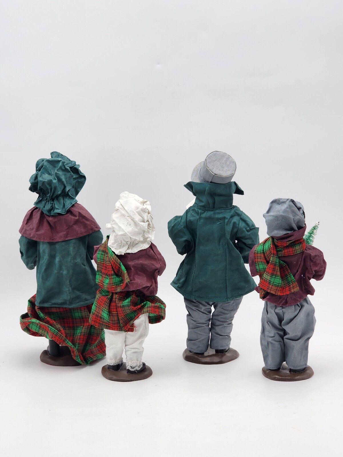 Home for the Holidays Fabric Mache Carolers Set of 4 in Original Box by ...