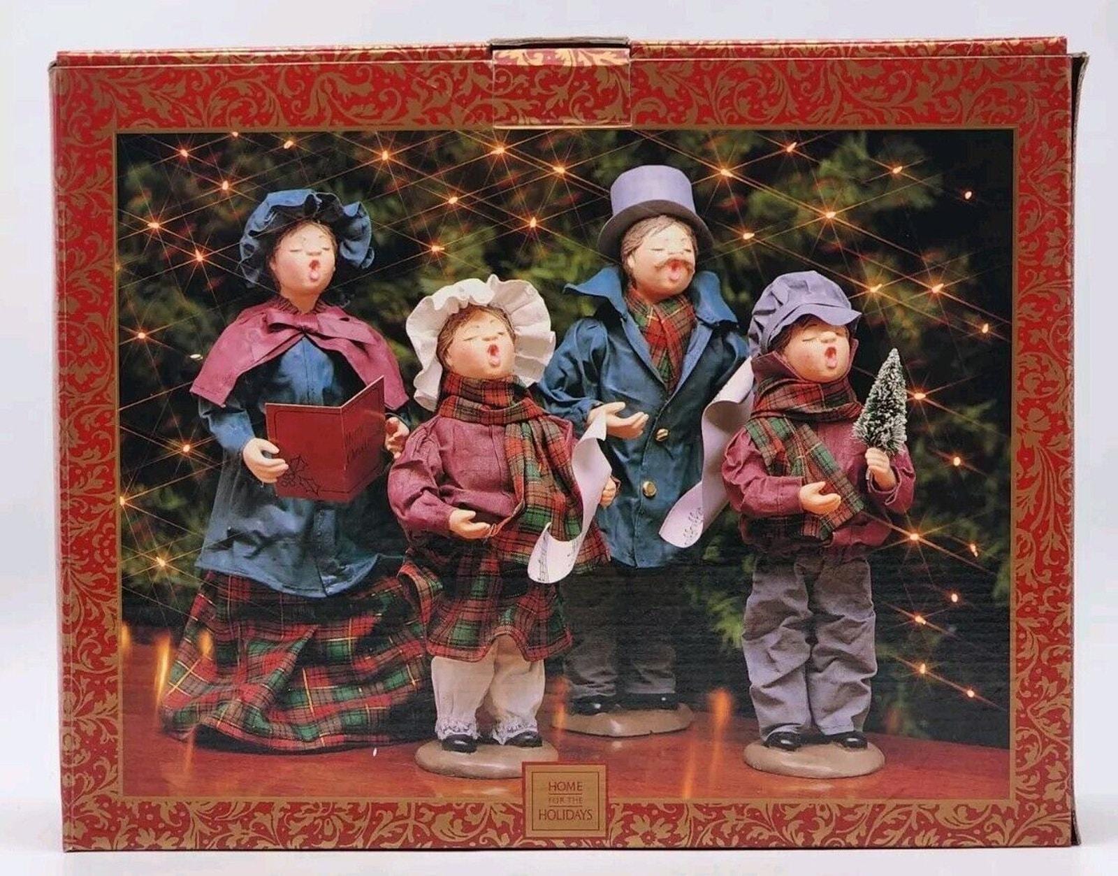 Home for the Holidays Fabric Mache Carolers Set of 4 in Original Box by ...