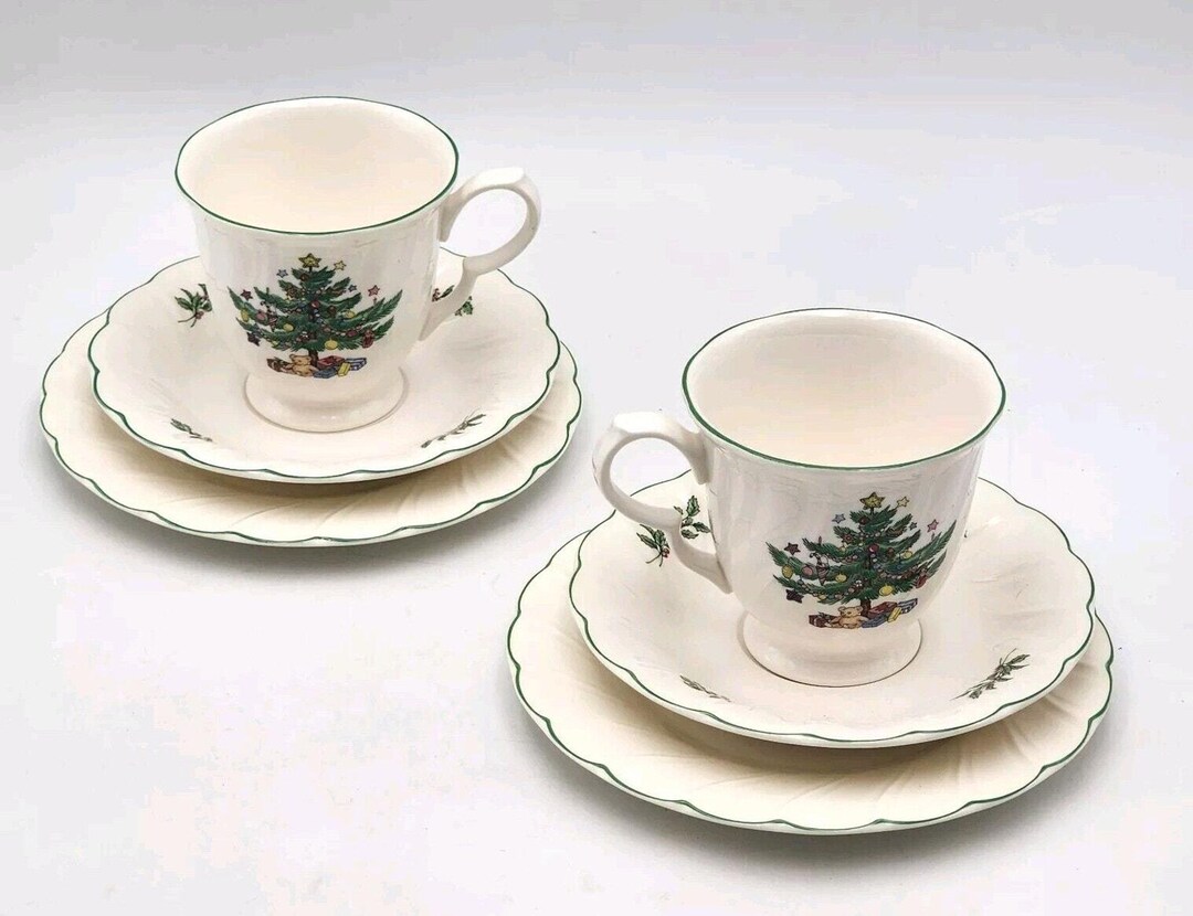 Nikko Happy Holidays Christmas Tree 2 (3 Pc Sets) Cups, Saucers ...