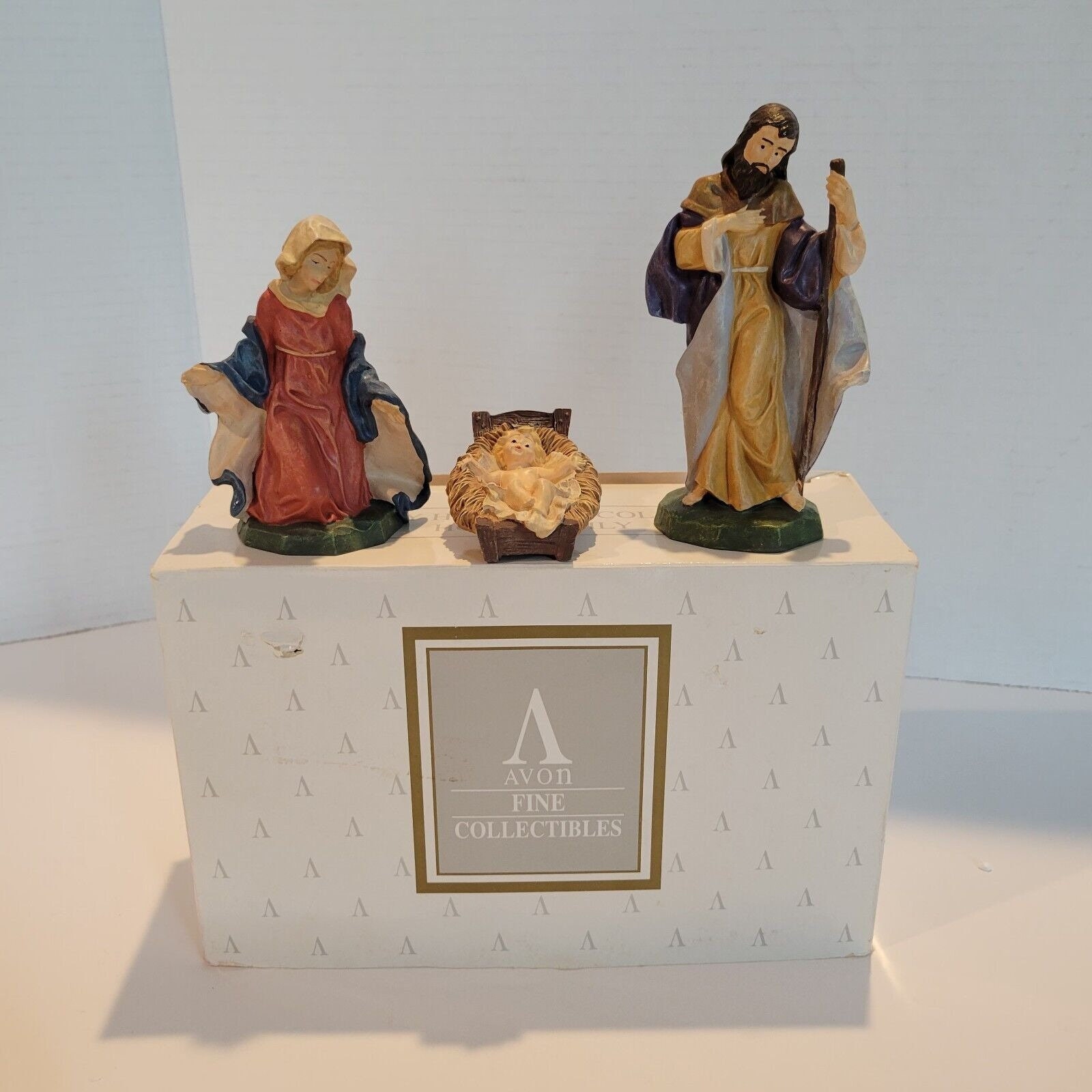 Avon Nativity Heirloom Collection Holy Family Christmas Figurines ...