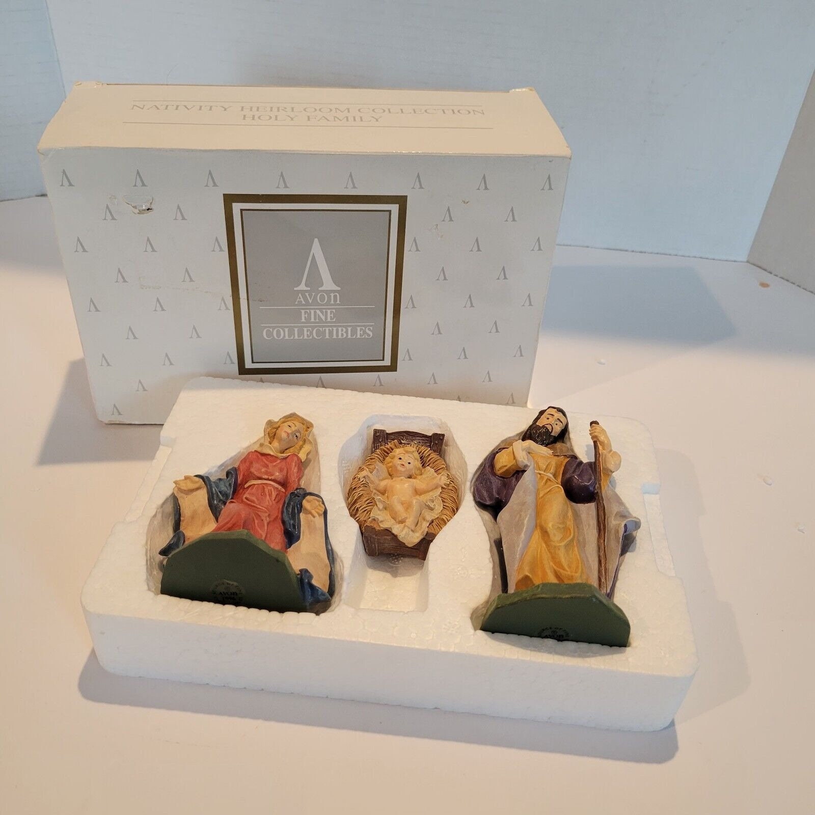 Avon Nativity Heirloom Collection Holy Family Christmas Figurines ...