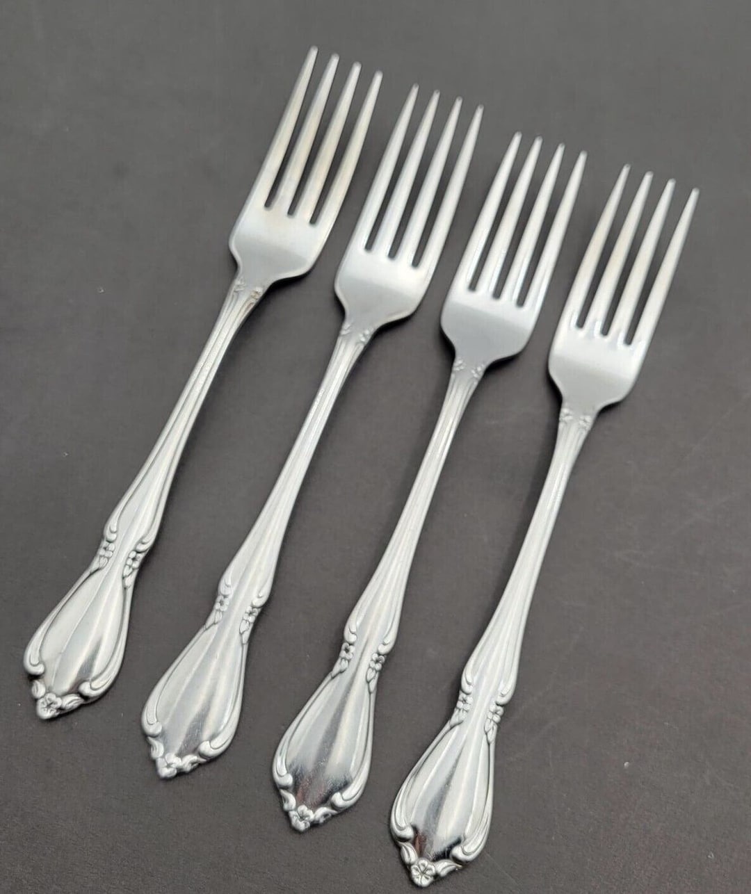 Set of 4 Oneida Oneidacraft Deluxe CHATEAU Stainless Flatware Dinner ...
