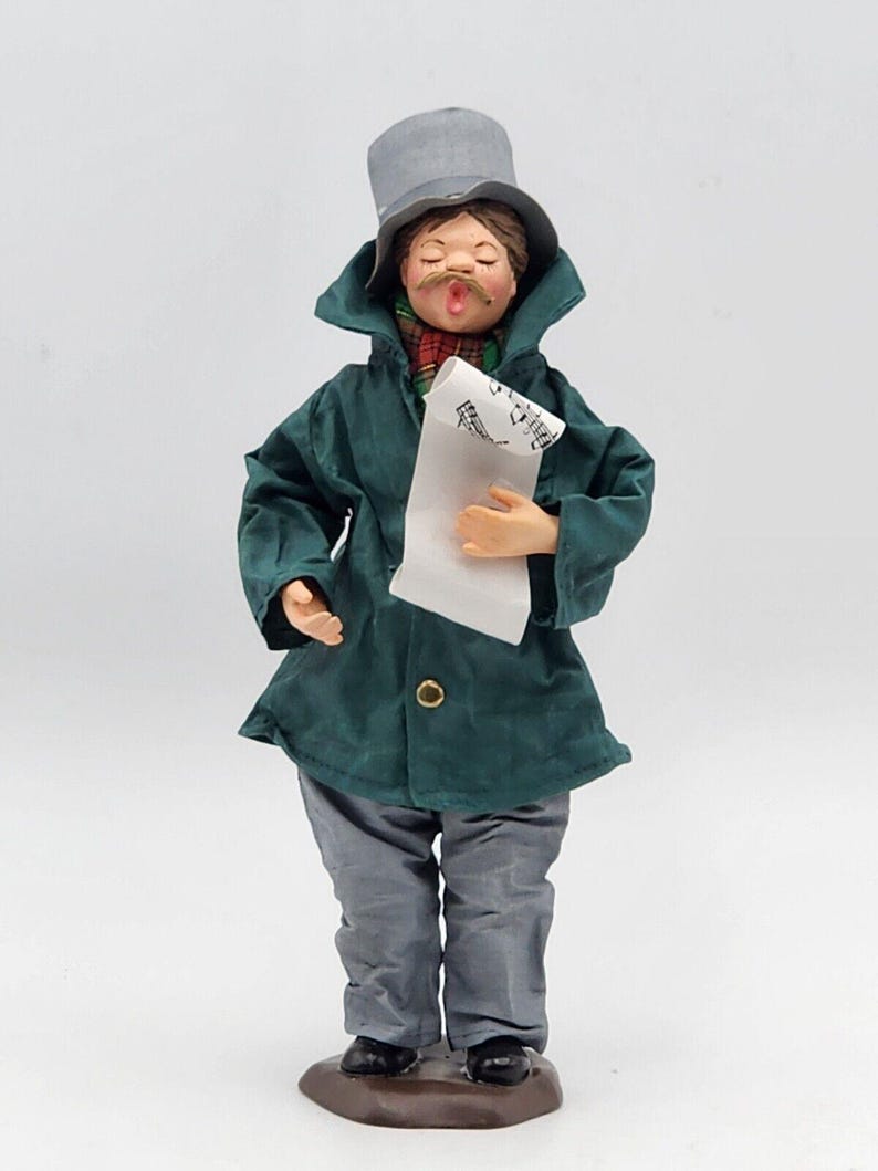 Home for the Holidays Fabric Mache Carolers Set of 4 in Original Box by ...