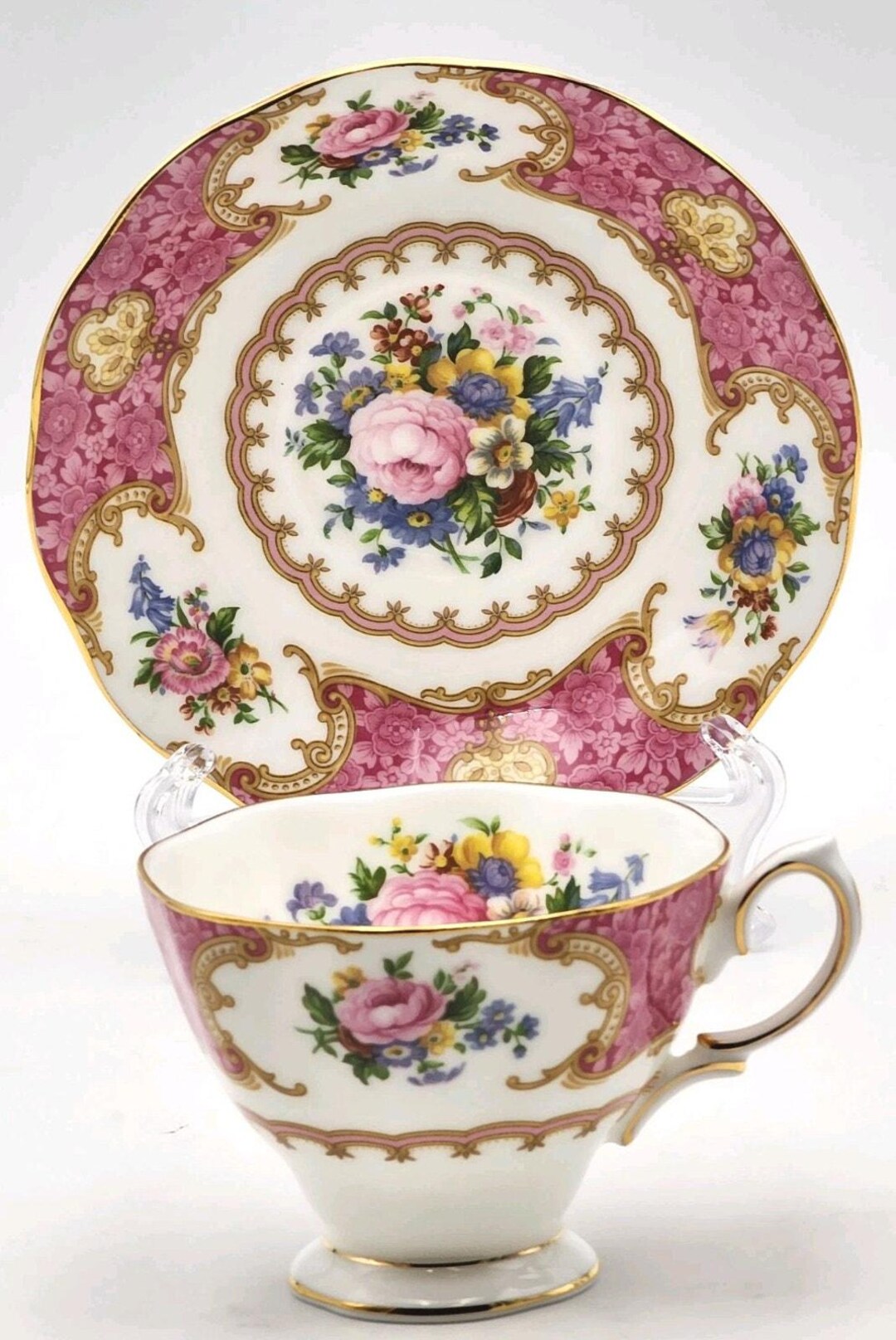 Royal Albert Lady Carlyle Fine Bone China Tea Cup and Saucer Crown ...