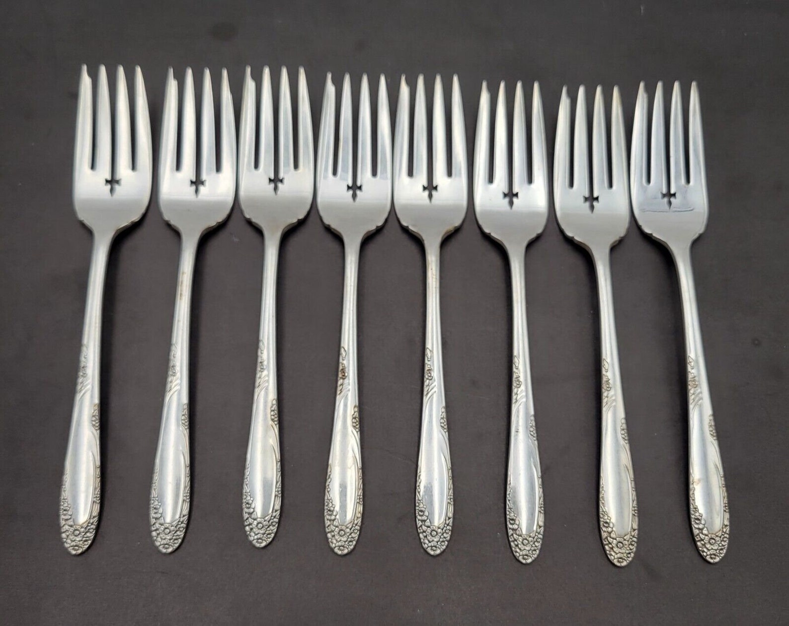 Vtg Oneida Silver English Garden 49 Pcs for 7 Silver Plate Flower ...