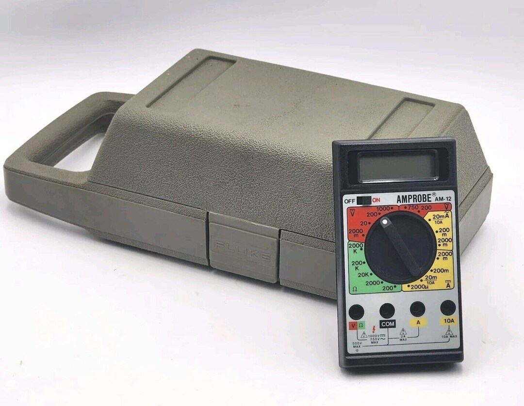VTG AMPROBE Digital Industrial Multimeter Model AM-12 & Protective ...