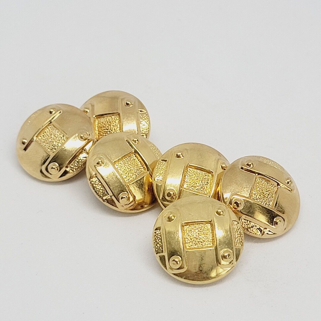 6 Lidz BROTHERS Golden Metal Replacement Blazer Buttons Rare Unique - Etsy