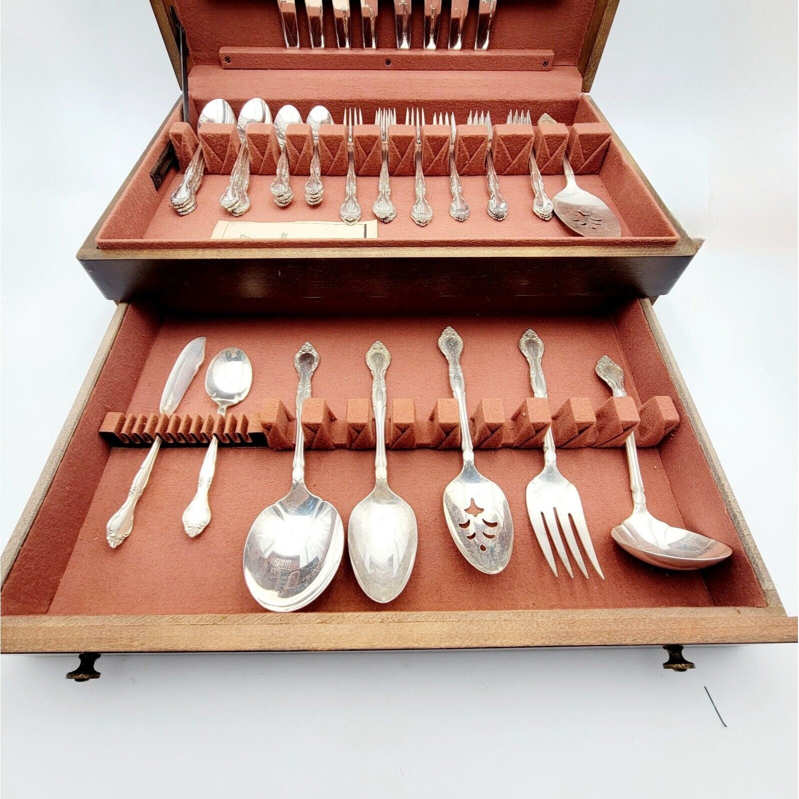 Vintage 46 Pc Set 1960 Affection Silverplate Flatware Oneida Community ...