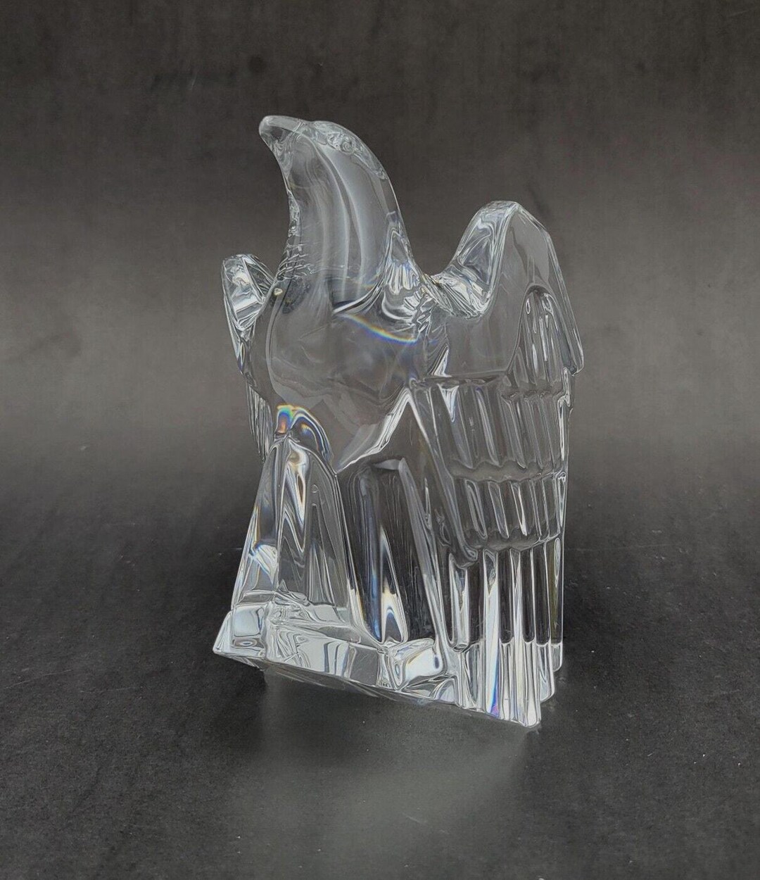 Vintage Signed Steuben Crystal Glass Eagle Bird Figurine Art Glass ...