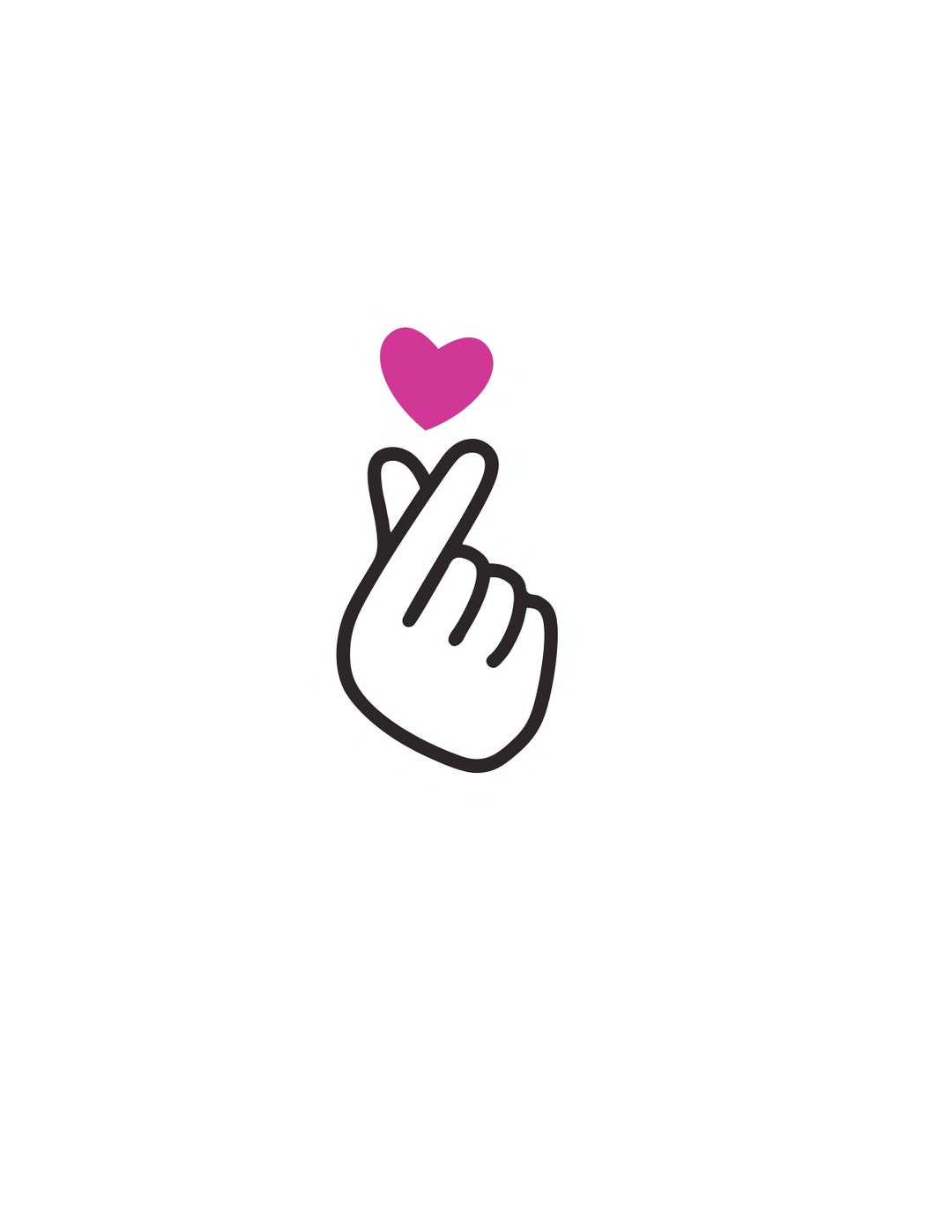 Animated Korean KPOP Finger Heart Hand Emote for Twitch or Discord on ...