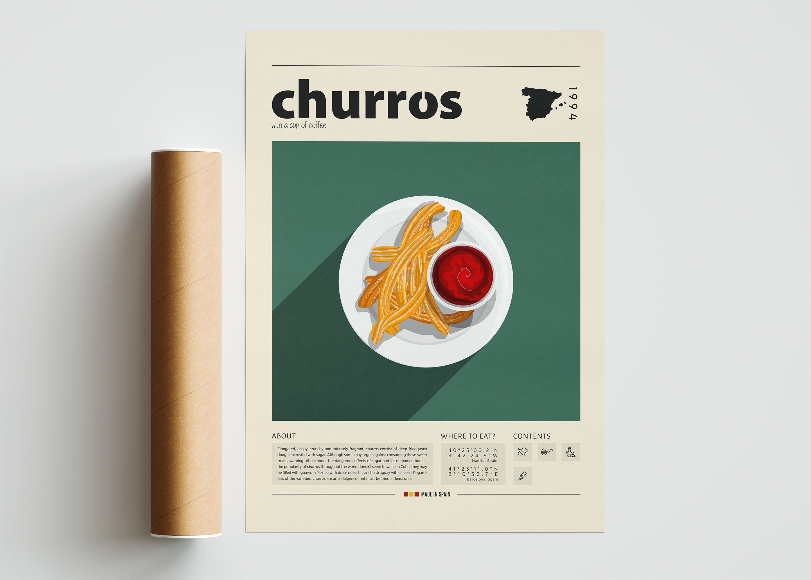 Churros Poster - Etsy UK