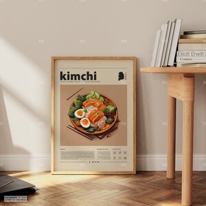 Kimchi Poster, Korean Food,retro Poster, Housewarming Gift, Kitchen ...