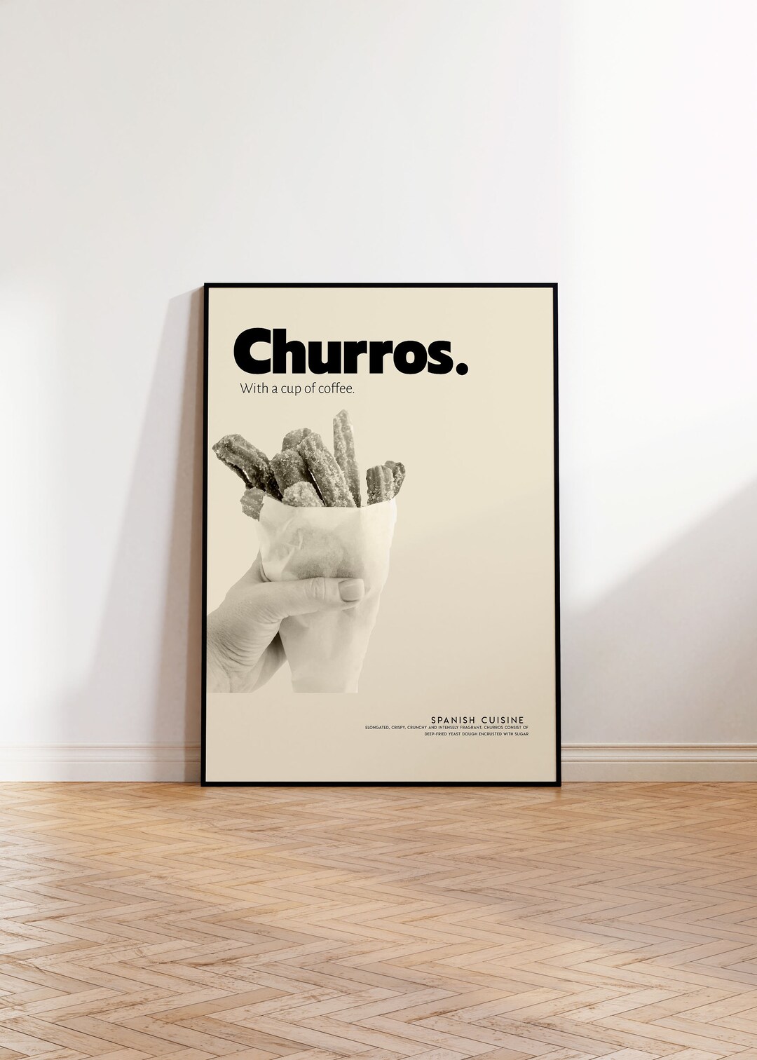 Churros Rice, Food Poster, Spanish Food, Retro Poster, Housewarming ...