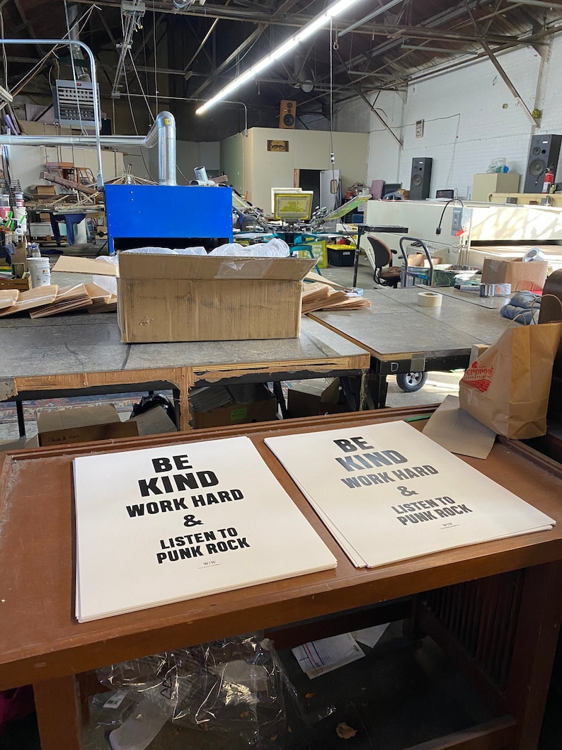 Be Kind Poster PUNK ROCK - Etsy