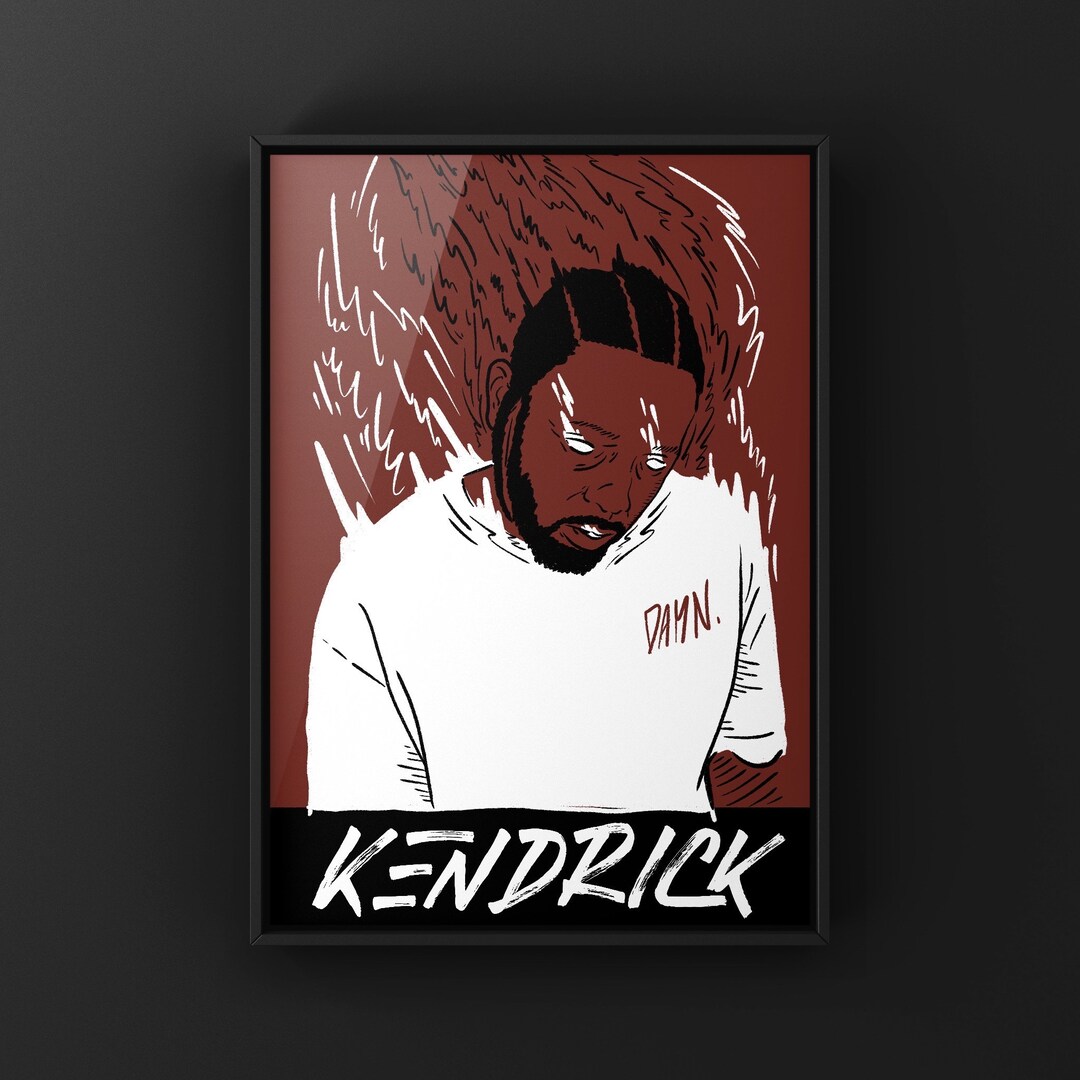 Wall Illustration Kendrick Graphic Art - Etsy